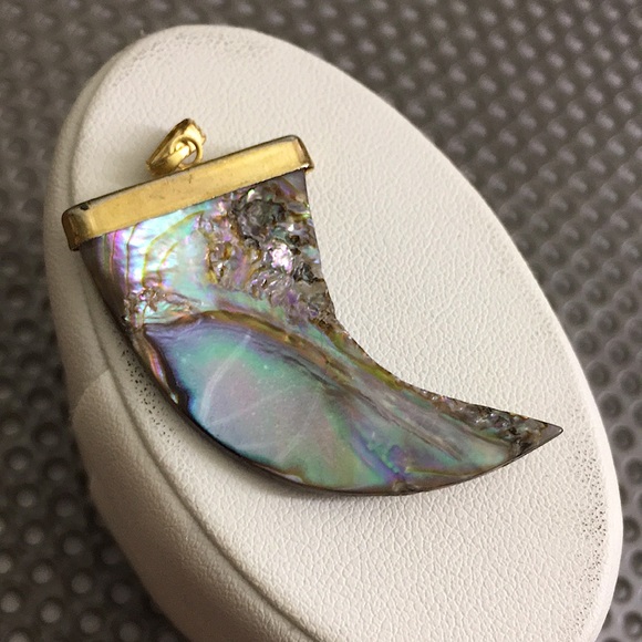 Hand Crafted | Jewelry | Abalone Shell Hook Design Pendant | Poshmark